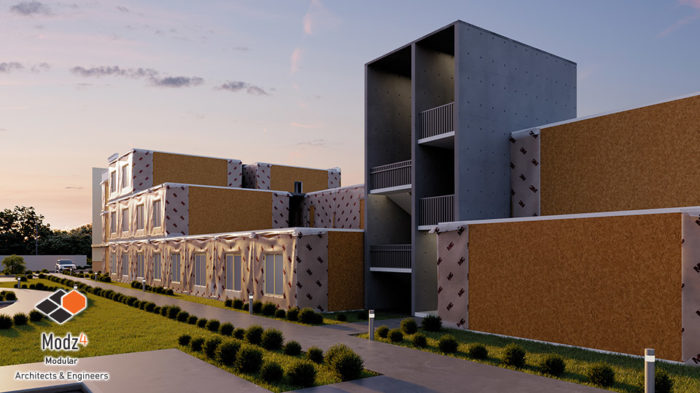 30 Unit Modular Walk-Up Apartment - Base4